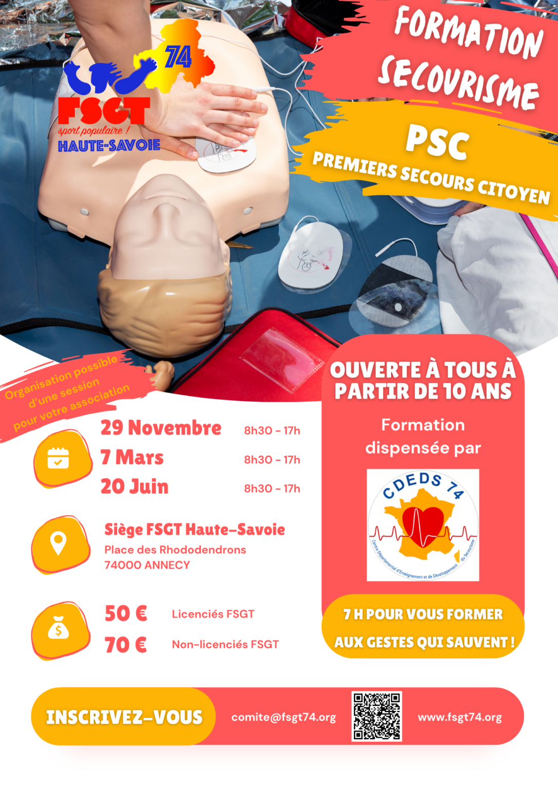 Secourisme PSC – Nous le sport